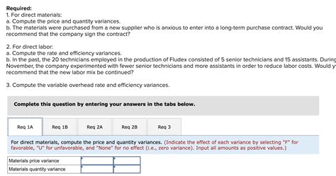 solved problem 10 14 algo basic variance analysis [lo10 1