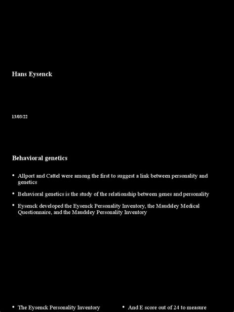 Eysenck Pdf Extraversion And Introversion Serotonin