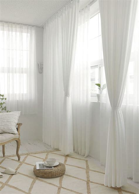 화이트 밀크 먼지없는 차르르 레이스 비침없는 쉬폰 암막 가리개 나비주름 린넨 거실 속커튼 린넨커튼 커튼 거실커튼