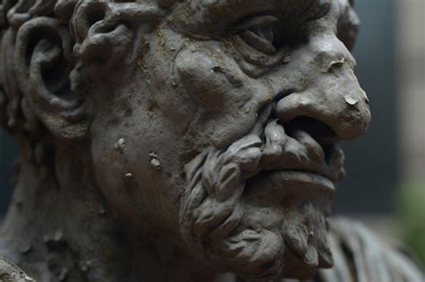 Premium AI Image A Close Up Of A Statue Of A Man S Face