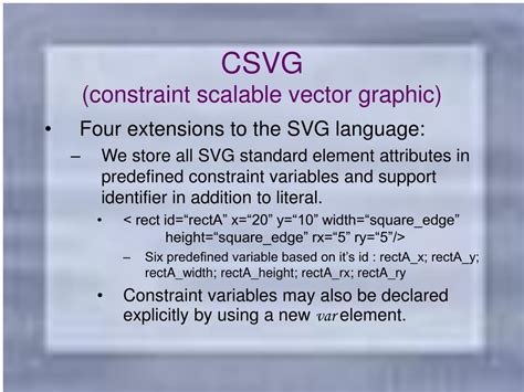 Ppt A Constraint Extension To Scalable Vector Graphics Powerpoint