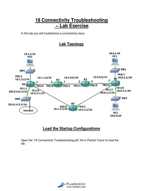 18 Connectivity Troubleshooting Lab Exercise Pdf