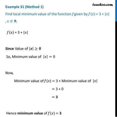 Example Find Local Minimum Value Of F X X Examples