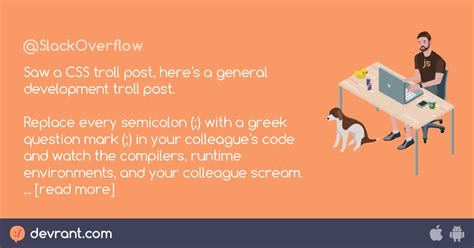 The Eviles Thing I Can Imagine Saw A Css Troll Post Here S A General Development Troll Post