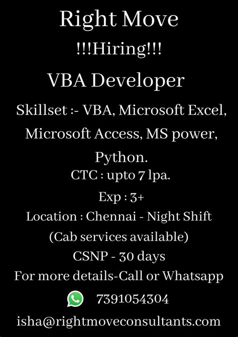 Isha G On Linkedin Vba Powerbi Excel Hiring Hiringnow Rightmove
