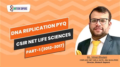 Dna Replication Pyqs Csir Net Life Sciences Part 1 Youtube