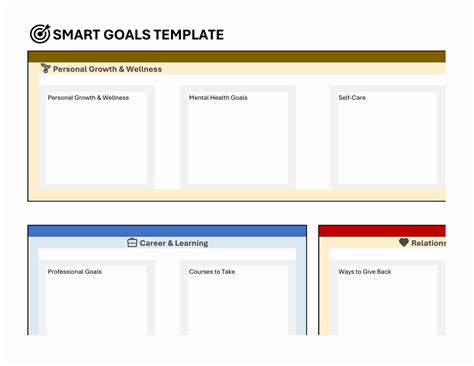 Free Smart Goals Templates Pdf Word Excel