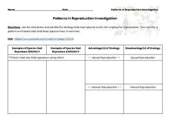 Patterns In Reproductive Strategies Investigation TPT