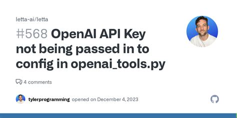 Openai Api Key Not Being Passed In To Config In Openaitoolspy · Issue