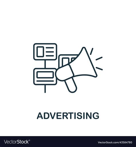 Advertising Icon Monochrome Simple Digital Vector Image