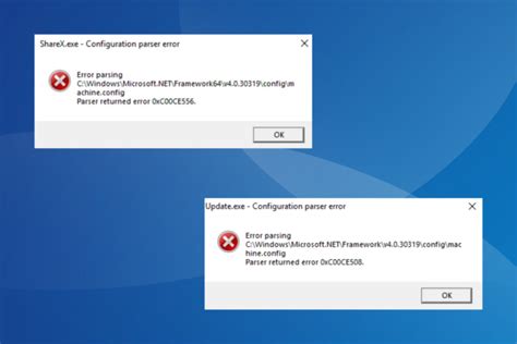error parsing framework nfig [solved]
