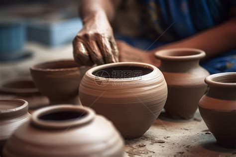 手工制作陶瓷工艺高清图片下载 正版图片 摄图网