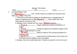 Geologic Time Scale Worksheet Earth Science Practice