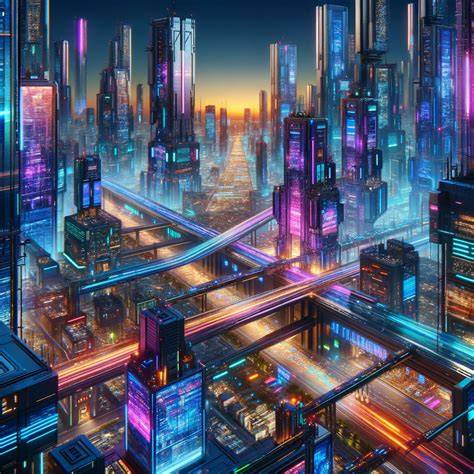 Captivating Cyberpunk Cityscape Illustration At Twilight Ai Art Generator Easy Peasy Ai