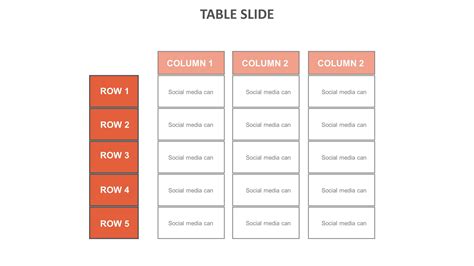 Table Slide Templates Biz Infograph