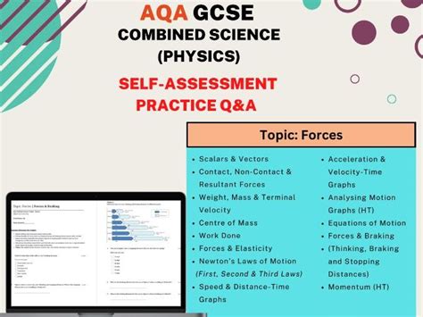 AQA GCSE Physics Topic Forces Self Assessment Revision Questions For 2023 Exam Onwards