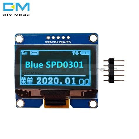 ips 1 54 inch 5pin oled screen display module white blue yellow 128x64