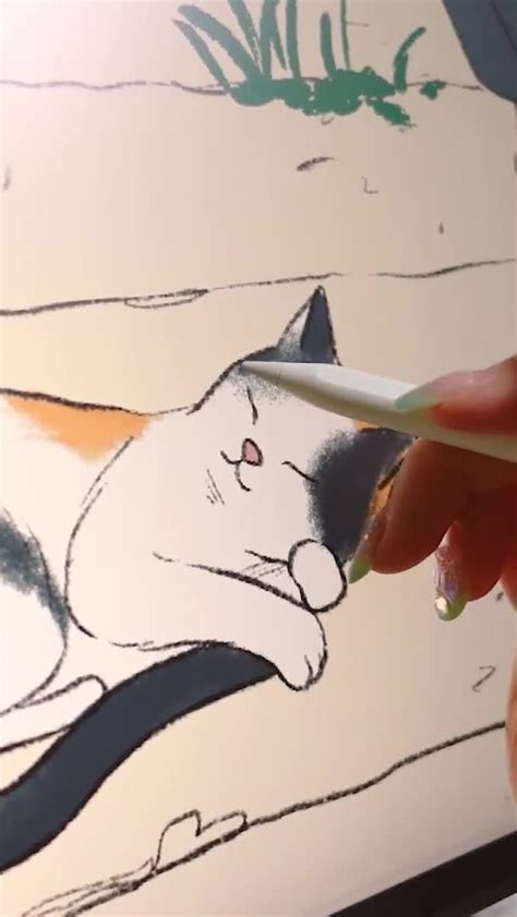 🔈ipad Pencil Film Asmr 🏻 오랜만에 아이패드 드로잉 채색부터 명암 표현까지 과정 영상😺 이제 여름이 끝나가네요 올해의 마지막 여름 그림이지 않을까