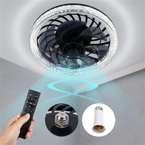 Socket Ceiling Fan Light Bulb Socket Fan With Remote Dimmable E26 Base Ceiling Fans With Lights