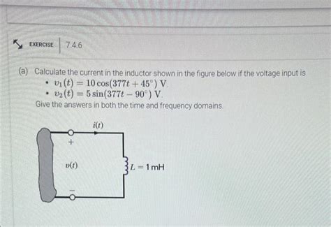 solved a calculate the current in the inductor shown in