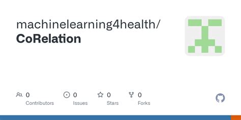GitHub Machinelearning Health CoRelation