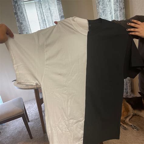 Custom Adult Split Tee Two Toned T Shirt Two Colored Shirt Color