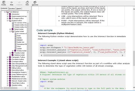 formas de acceder al código de Python y ArcPy MappingGIS