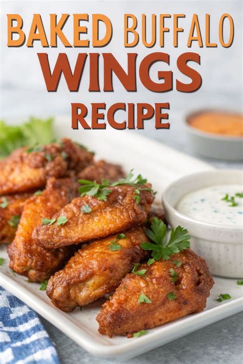 Easy Baked Buffalo Wings Recipe Recipe Buffalo Wings Recipe Baked Wing Recipes Wings