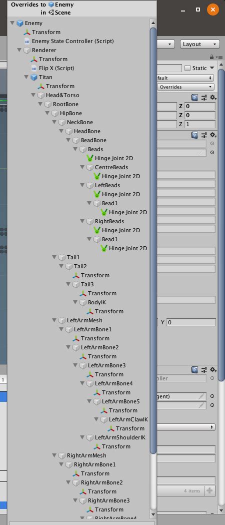 Nested Prefabs Override Window Goes Off Screen Unity Engine Unity