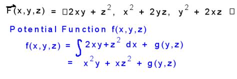 Geneseo Math 223 01 3d Potential Functions