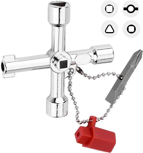 Devenirriche 6 Way Meter Box Key Multi Functional Utilities Key
