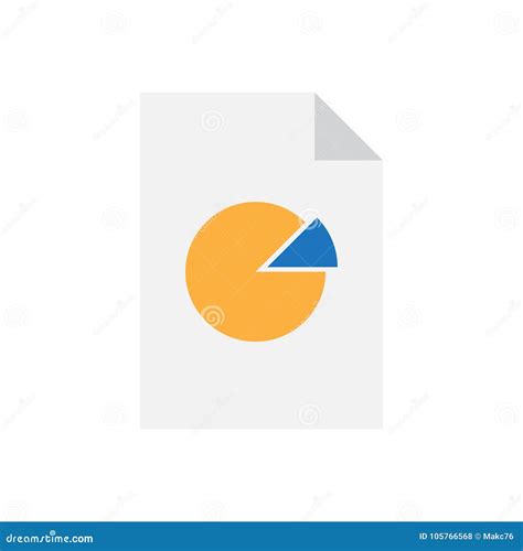Analytics Data Document With Pie Chart Vector Illustration 105766568