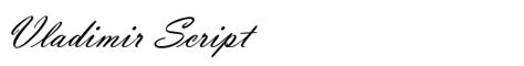Vladimir Script Font