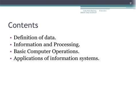 Data Information System Processing Ppt