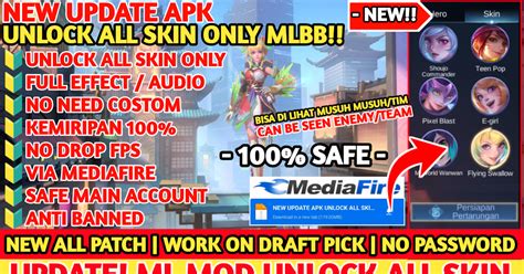 Kumpulan Update Terbaru Apk Modz Unlock All Skin Mlbb Gratis