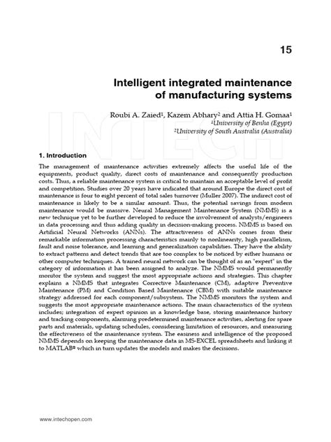 Design Maintenance System Pdf System Mean Squared Error