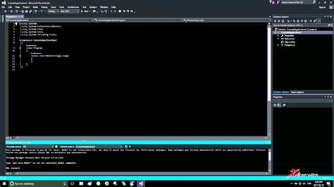 Installing Nuget Package Using Package Manager Console For Visual Studio