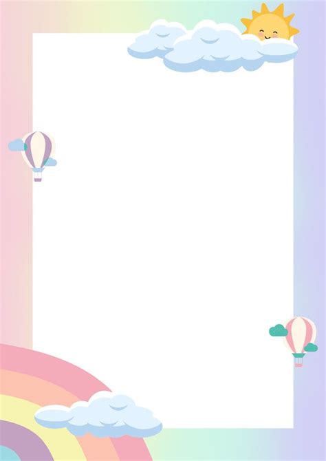 Printable Rainbow Border Printablelib