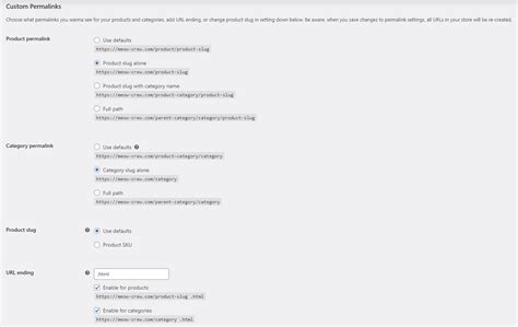 custom permalinks for woocommerce documentation woocommerce