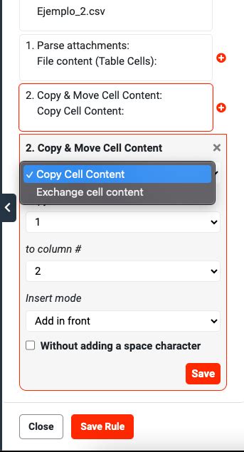 How To Copy Move Cell Content Mailparser