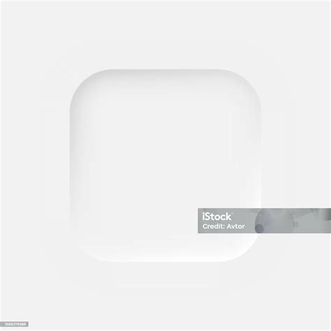 흰색 배경에 둥근 모서리가 있는 정사각형 눌린 버튼입니다 3차원 형태에 대한 스톡 벡터 아트 및 기타 이미지 3차원 형태 개념 공란 Istock