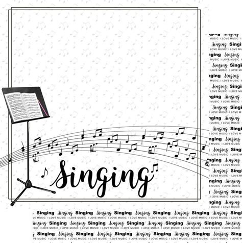 Scrapbook Customs Music Notes Singing Notes Paper Scrapbook Customs