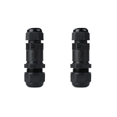 Taodan 2pcs Waterproof Junction Box Connector Junction Box Outdoor 2pole Way 2 Pin 3 Pin 4 Pin