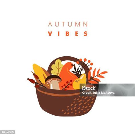 과일과 채소 수확 잎 식물 호박 석류 무화과 및 견과류의 그림 귀여운 프리핸드 드로잉은 포스터 나 카드를 만듭니다 추수 감사절 인사말 카드 10월에 대한 스톡 벡터 아트 및