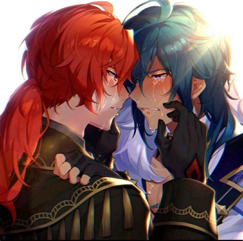 Кэйа×Дилюк Портреты девушек Аллен уолкер Hello Kitty искусство