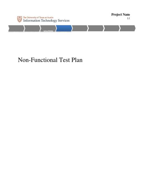 Non Functional Test Plan Template Pdf Software Testing Systems Architecture