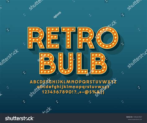1809 Retro Lightbulb Font Stock Vectors Images And Vector Art Shutterstock