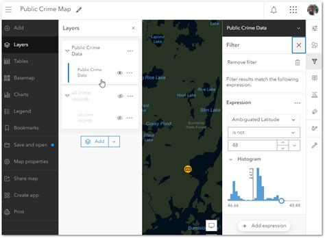 solved dashboard map doesn t honor web map s filter esri community