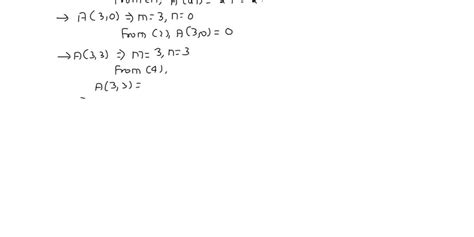 SOLVED Consider The Following Inductive Definition Of A Version Of Ackermann S Function A M N