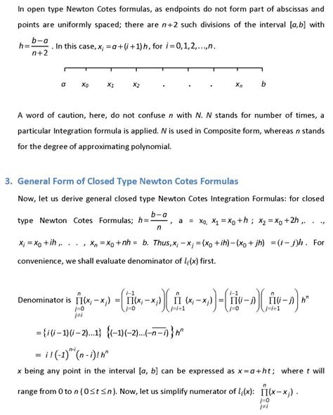 general newton cotes integration formulas particular cases simpsons